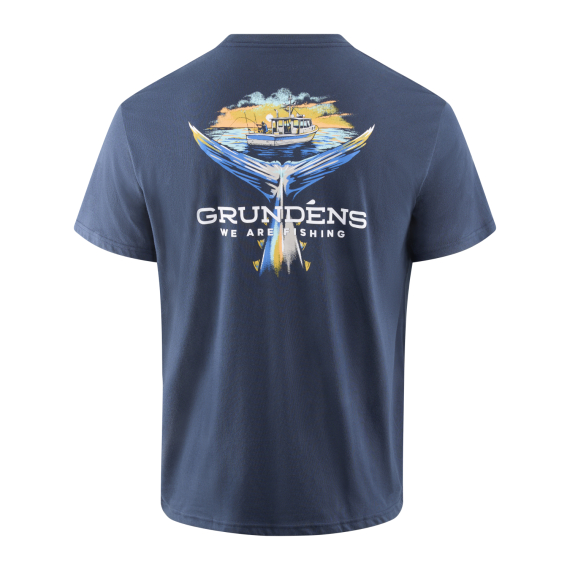Grundéns Tuna Tailscape SS T-Shirt Dark Navy | Sportfishtackle.com