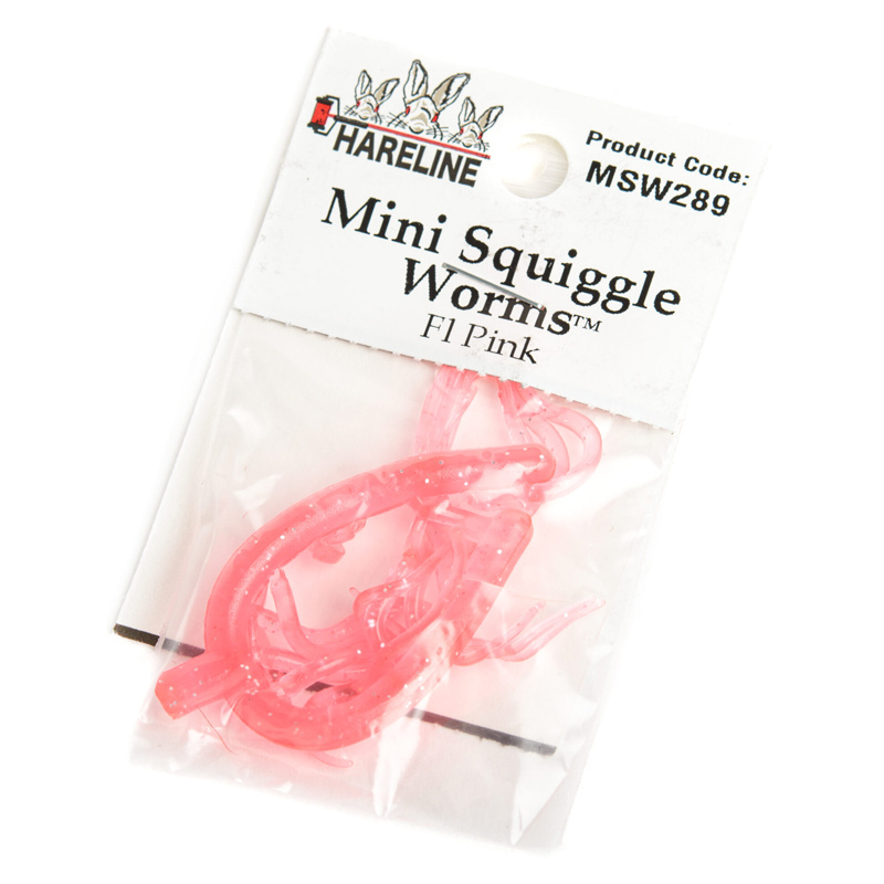 Mini Squiggle Worms #289 Fl Pink | Sportfishtackle.com