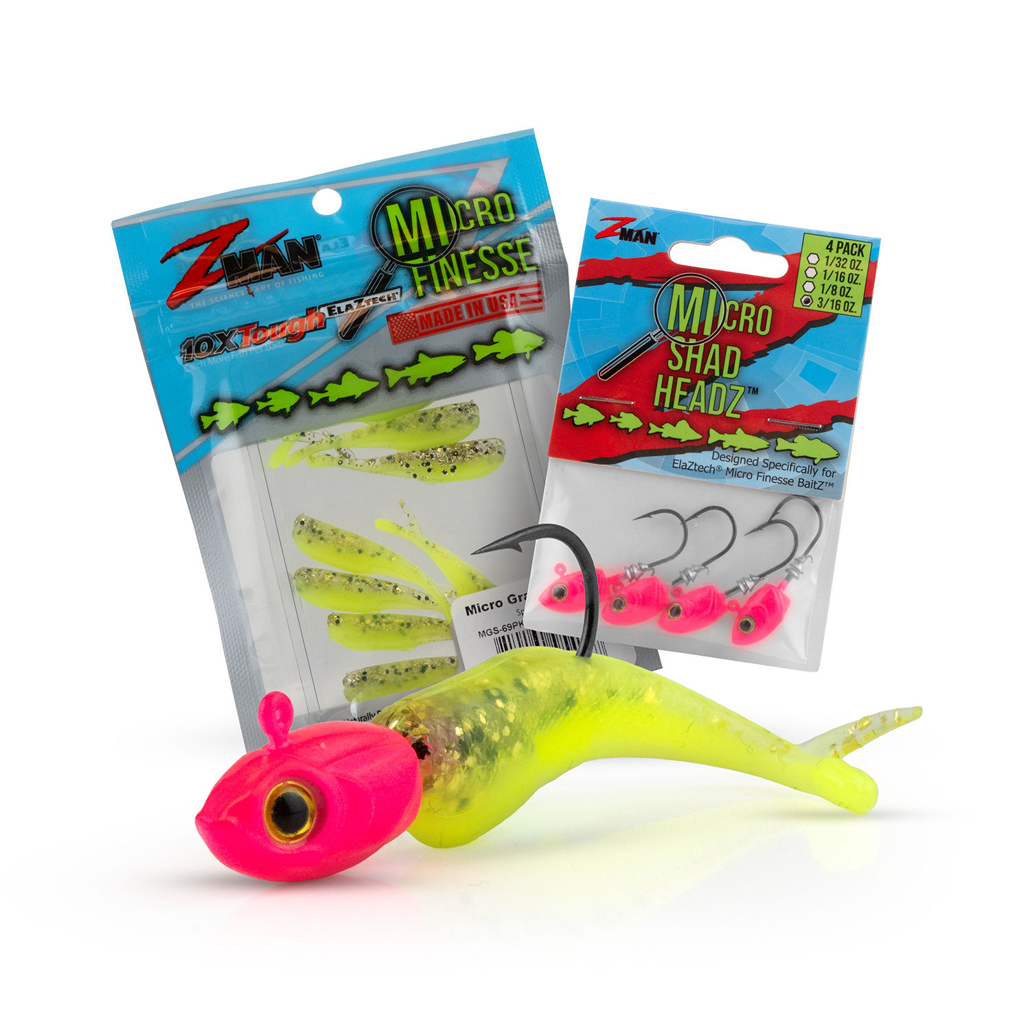 Z-man Micro Graph ShadZ 6 HeadZ Bundle | Sportfishtackle.com